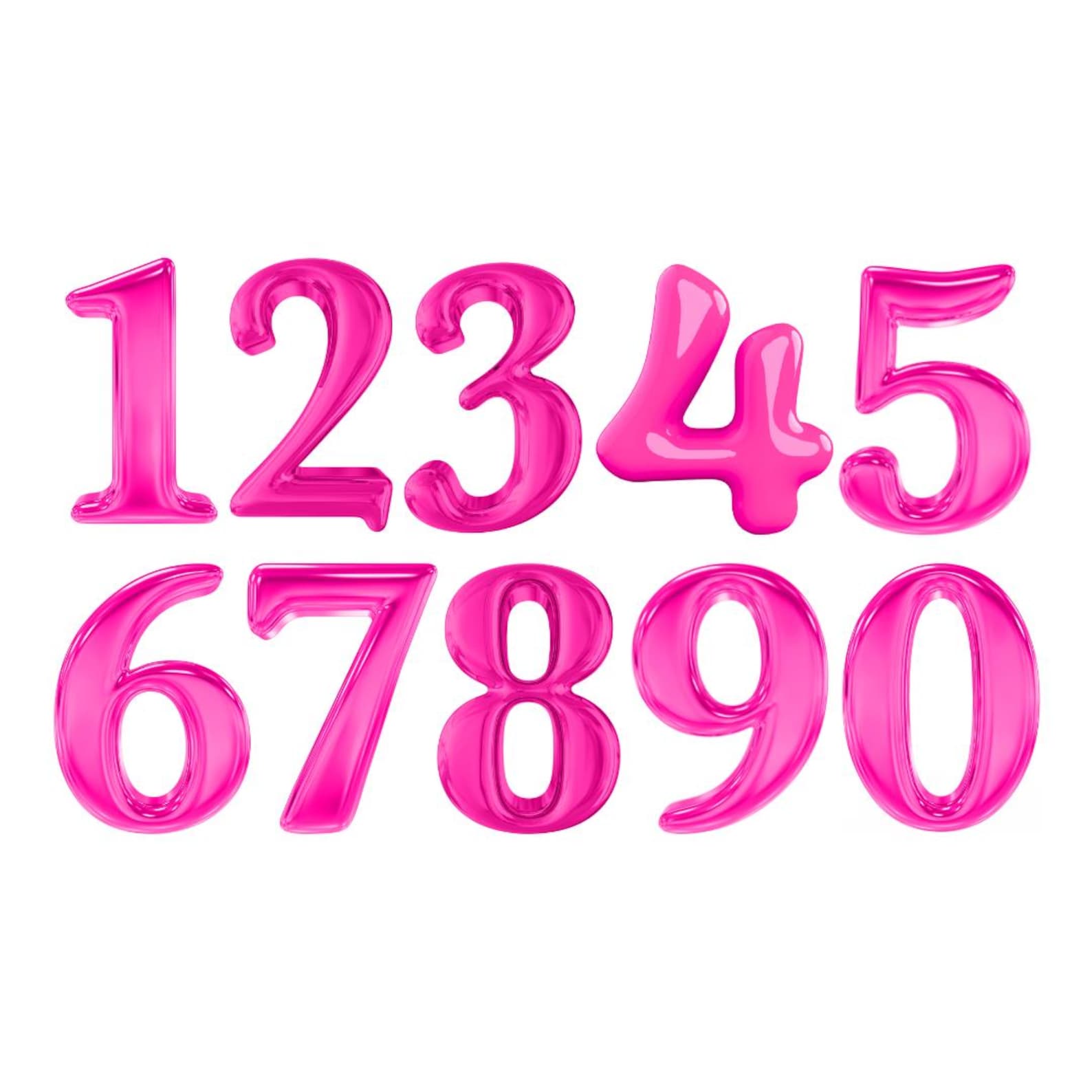 3D Pink Bubbly Alphabet Letters Elegant Pink Clipart PNG Bundle Doodle ...