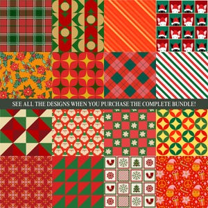 500 Christmas Digital Paper Mega Bundle Holiday Winter Seamless Pattern ...