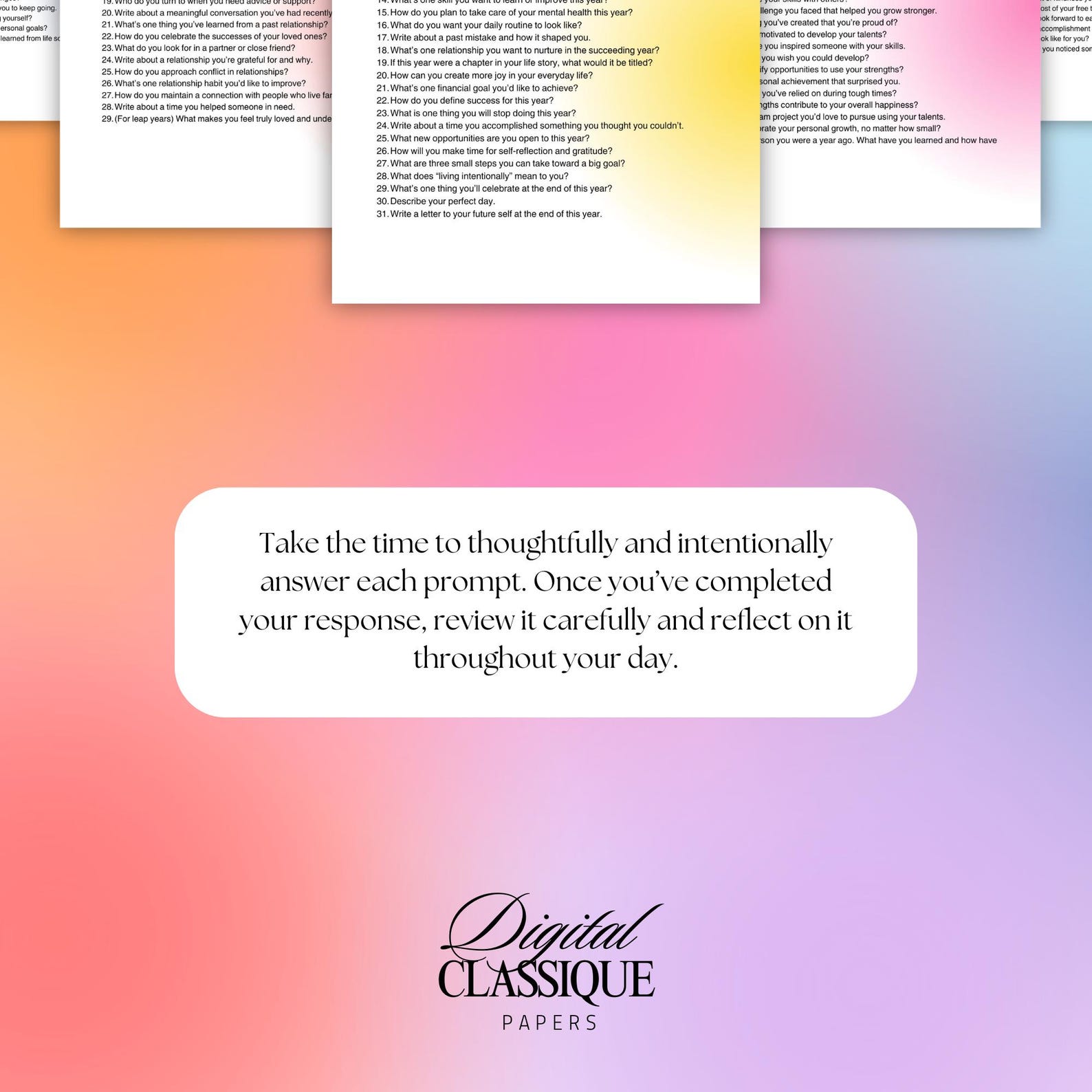 365 Daily Journal Prompts Bundle Digital Printable Mental Health ...