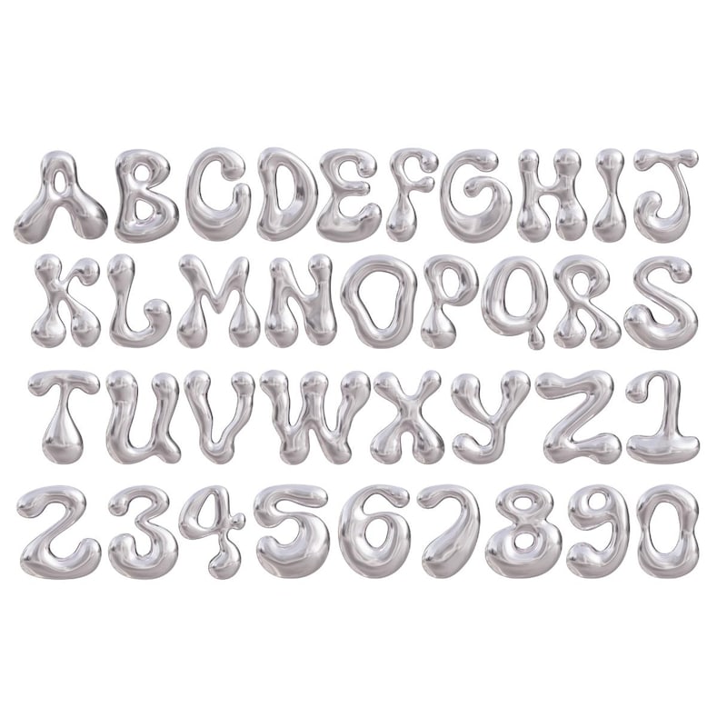 3d Printable Alphabet Font - Etsy