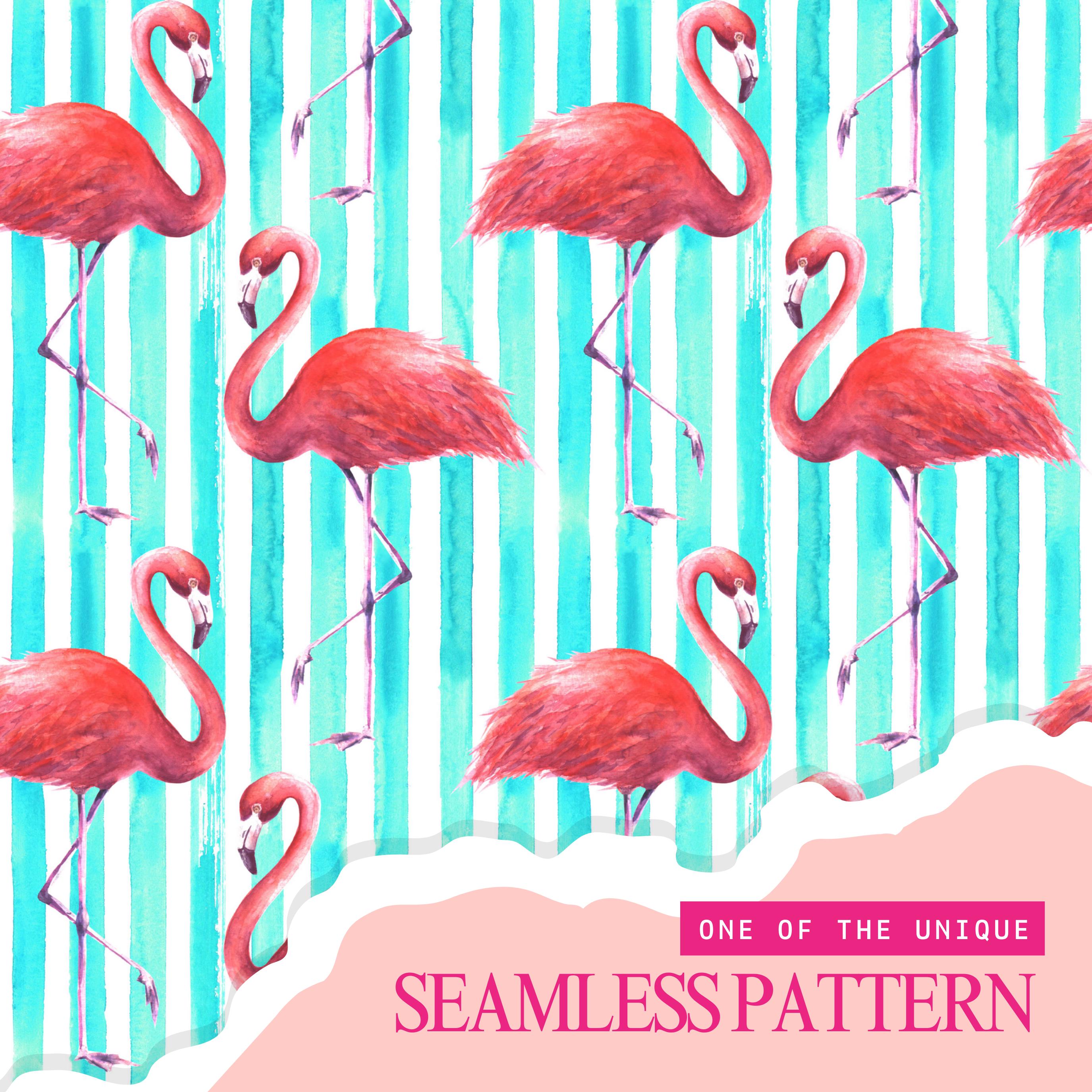 59 Assorted Cool Flamingo Seamless Pattern Scrapbooking Digital Paper ...