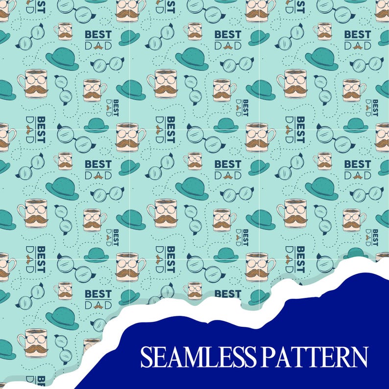 103 Happy Fathers Day Digital Paper Bundle Pack Seamless Scrapbook ...