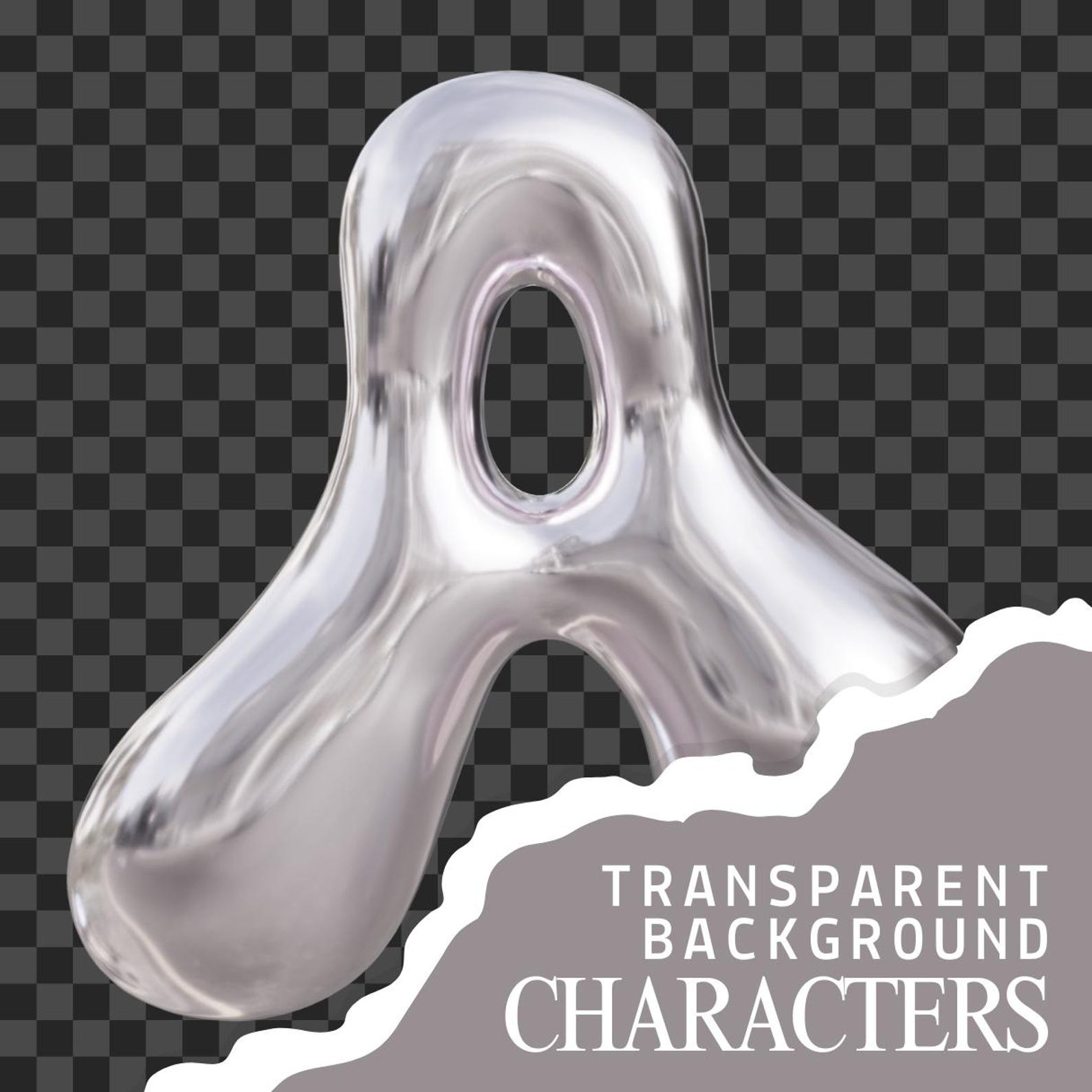 3D Liquid Silver Chrome Bubbly Letters Clipart PNG Digital Doodle Font ...