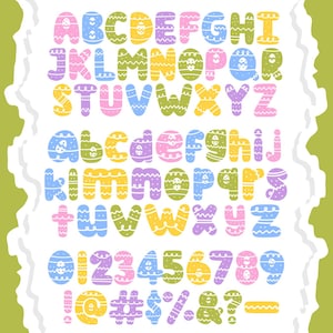 Easter Egg Alphabet Easter Font PNG Clipart Alpha Bundle With Numbers ...