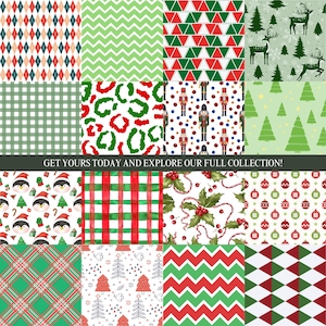 500 Christmas Digital Paper Mega Bundle Holiday Winter Seamless Pattern ...