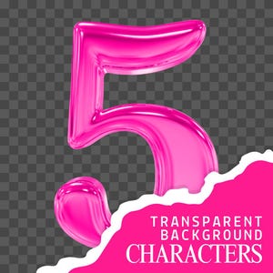 3D Pink Bubbly Alphabet Letters Elegant Pink Clipart PNG Bundle Doodle ...