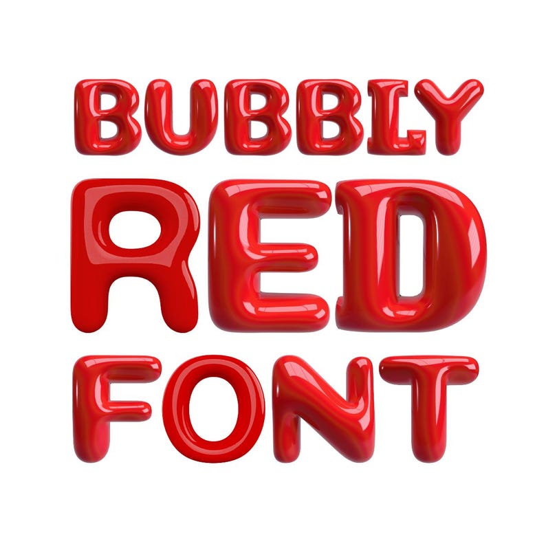 Assorted Red 3D Bubbly Balloon Letters Clipart PNG Alphabet Bundle ...