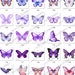 150 Butterfly Clipart Watercolor Digital Collage PNG Bundle ...
