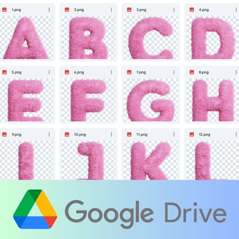 3D Pink Fluffy Font Furry Alphabet Fuzzy PNG Faux Fur Letters Numbers ...
