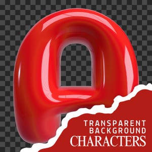 Assorted Red 3D Bubbly Balloon Letters Clipart PNG Alphabet Bundle ...