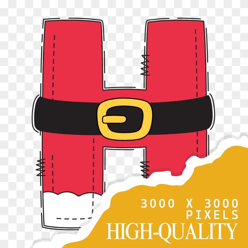 Merry Christmas Alphabet Santa PNG Holiday Xmas Bundle Alphabet Letters ...