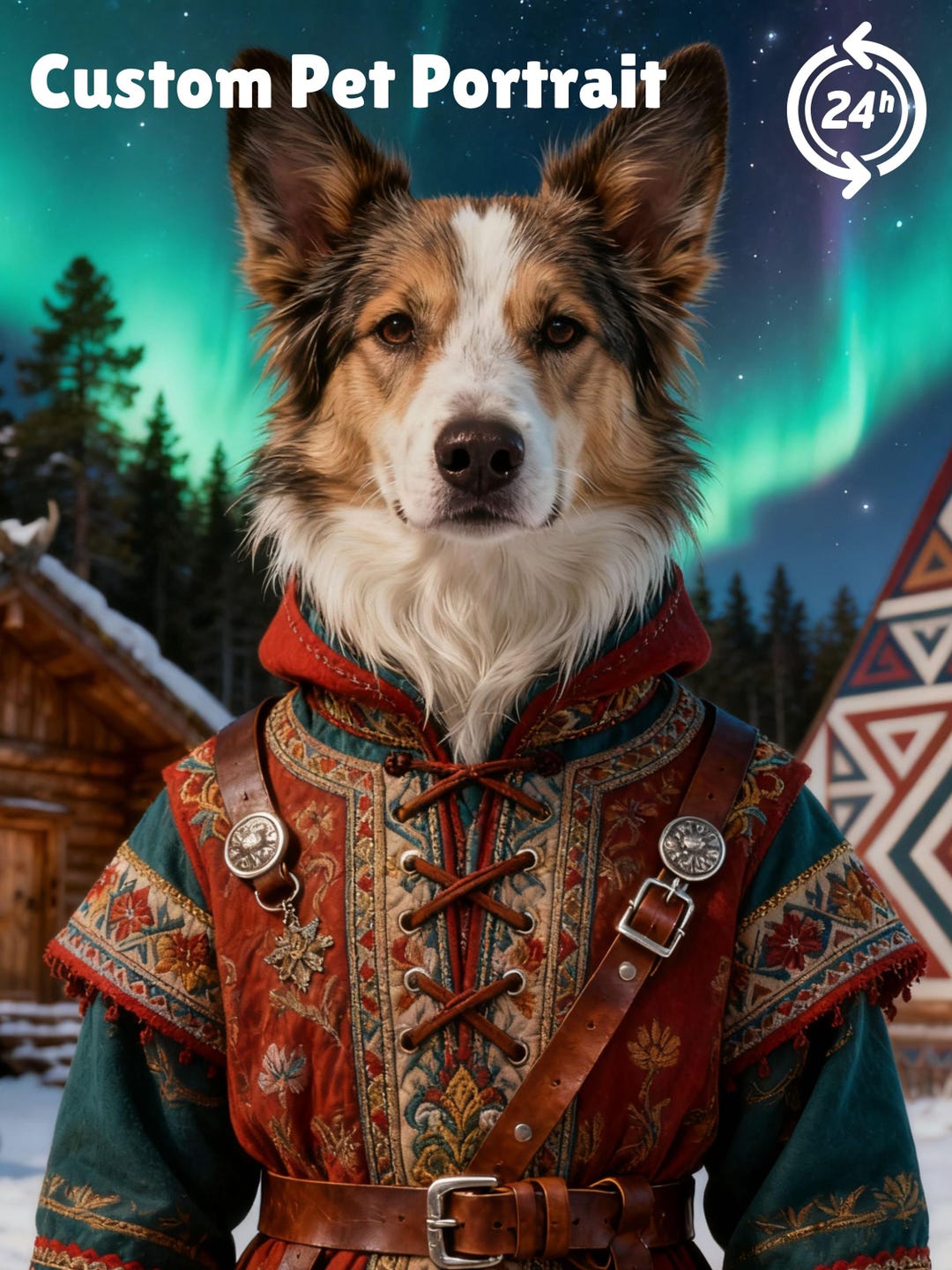 Custom Viking Medieval Pet Portrait, Norse Warrior Dog or Cat Art - Etsy