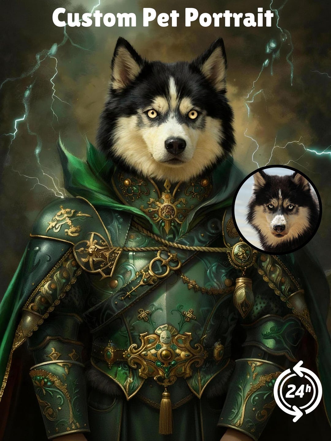 Custom Viking Medieval Pet Portrait, Norse Warrior Dog or Cat Art - Etsy