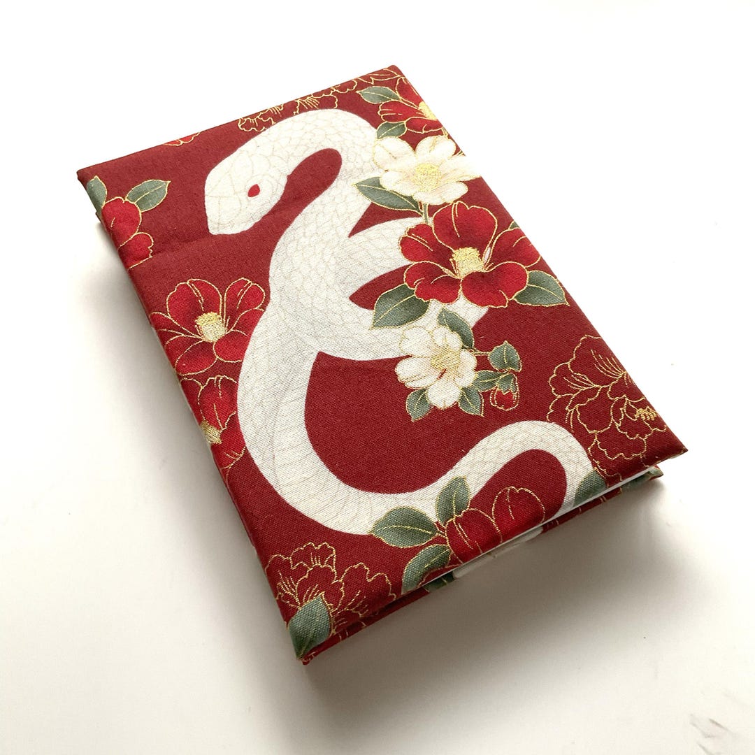 Goshuincho (wood Type)/ White Snake /rose/stamp Book/stamp Collection ...
