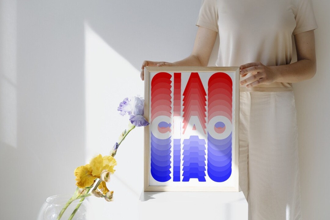CIAO Poster Typography Vintage Poster Wall Decoration Decoration Retro ...