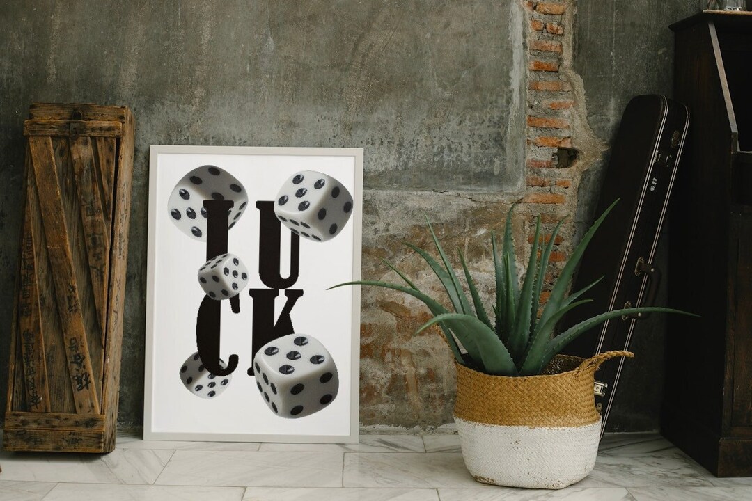 Luck Poster Typography Vintage Poster Wall Decoration Decoration Retro ...