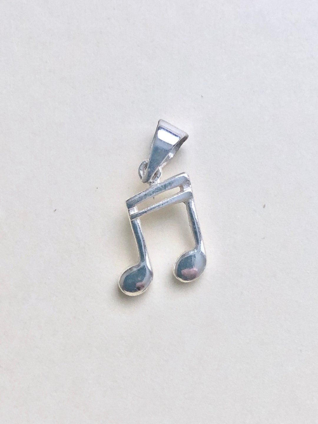 Vintage Sterling Silver Musical Note Charm or Pendant - Etsy