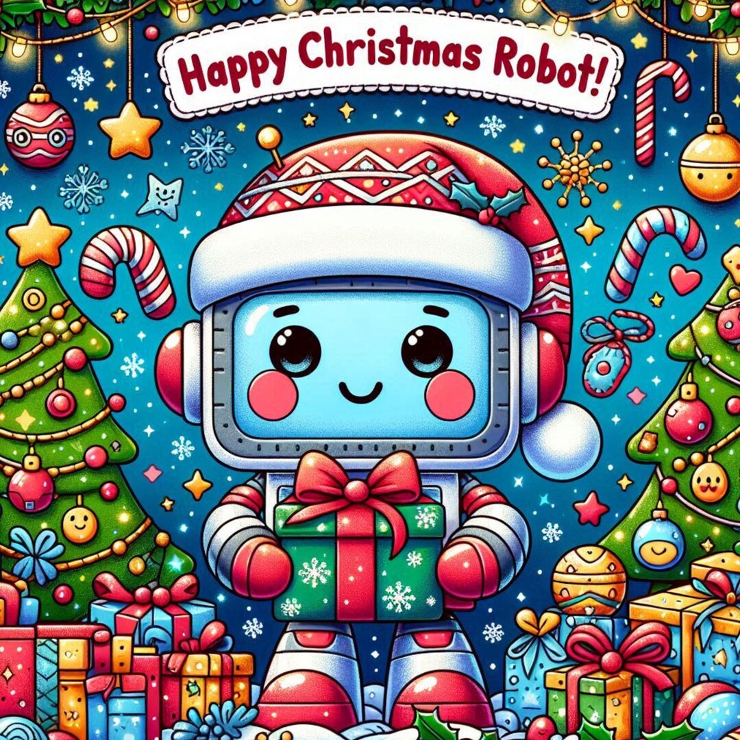 Adorable Christmas Robot Coloring Pages 10 Magical Holiday Designs ...