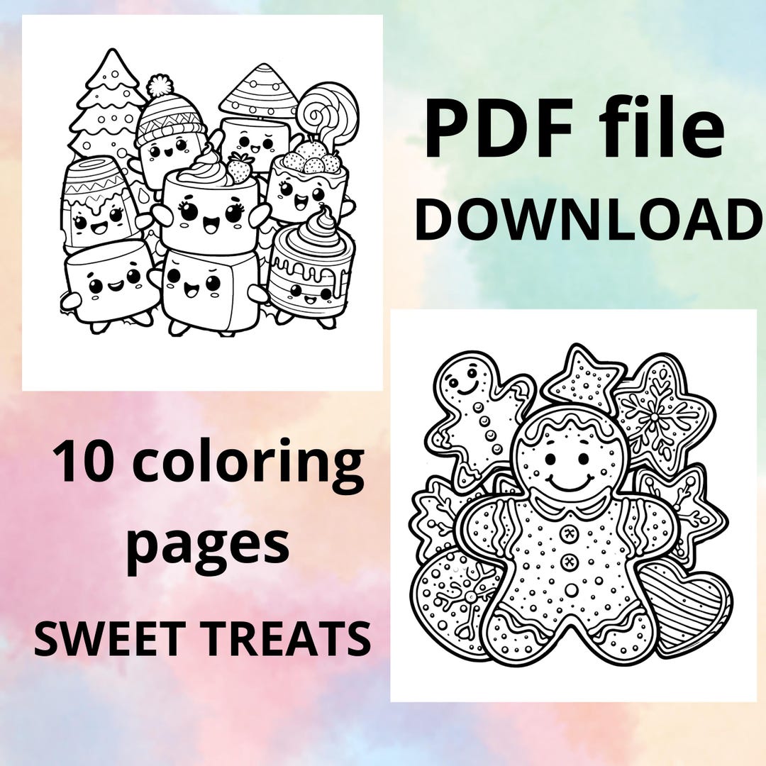 Sweet Treats Coloring Pages : Fun and Cute Dessert-themed Activities ...