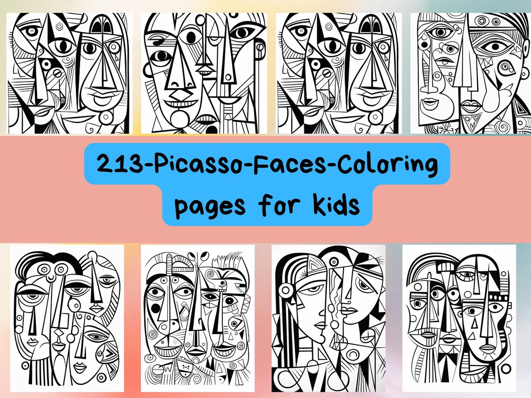 Picasso-inspired Coloring Pages (213 Pages) – Adult Art Coloring ...