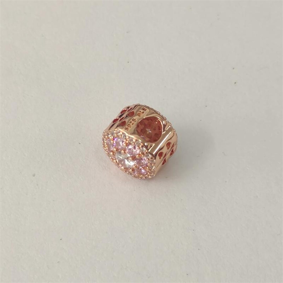 Pandora ALE MET R Rose Pink Sparkle Flower Charm - Etsy