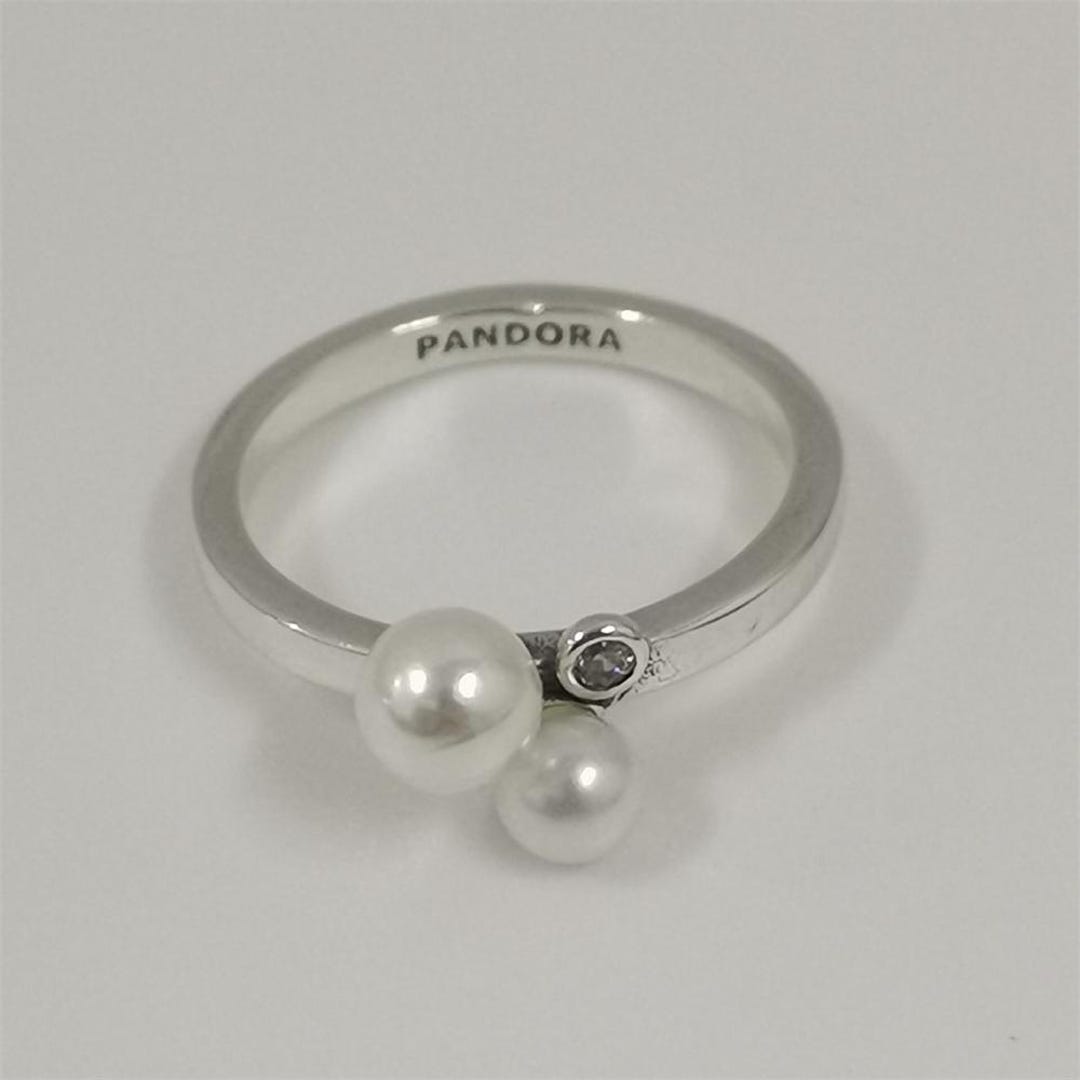 Pandora Duo Treated Freshwater Cultured Pearls Ring - Etsy