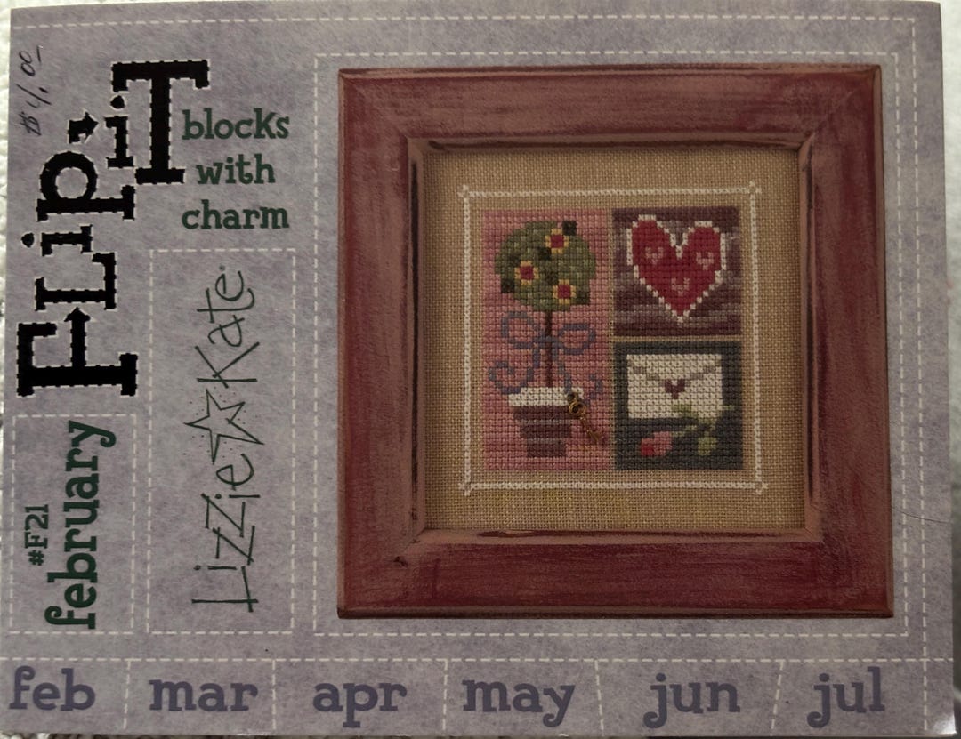Lizzie Kate February #F21 Flip It Blocks With Charm - Etsy