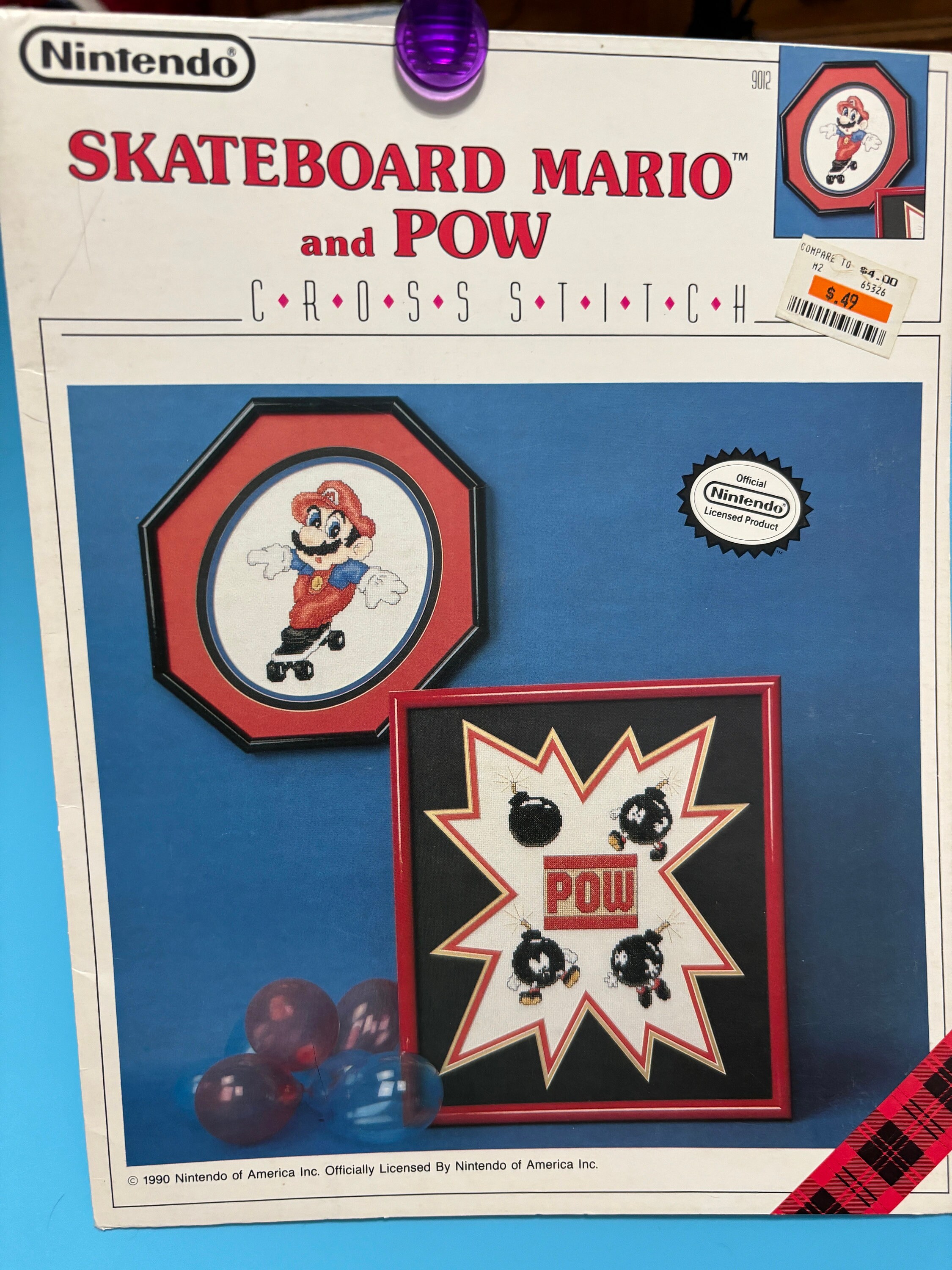 Nintendo Skateboard Mario and POW Cross Stitch Pattern - Etsy
