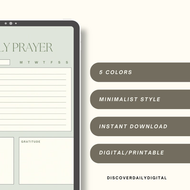 Prayer Guide Printable Digital Prayer Template Prayer Journal Daily ...
