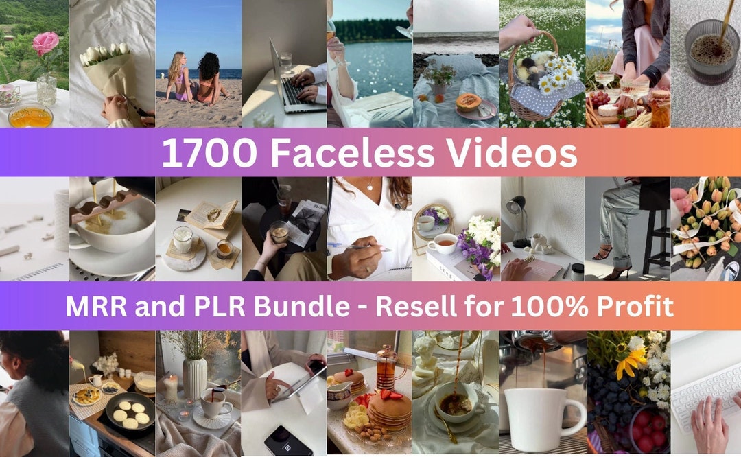 MRR & PLR Luxury Videos Bundle Faceless Instagram, Faceless Tik Tok ...