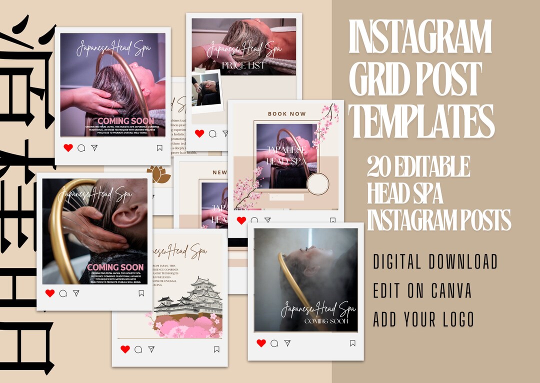 20 Editable Head Spa Instagram Grid Post Templates - Etsy Australia
