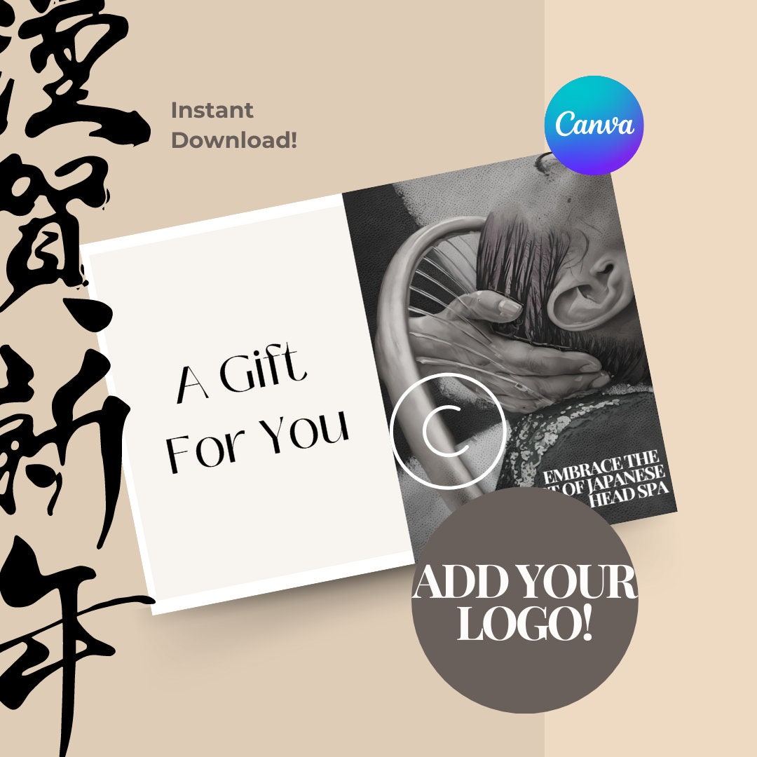 Editable Japanese Head Spa Gift Voucher - Etsy
