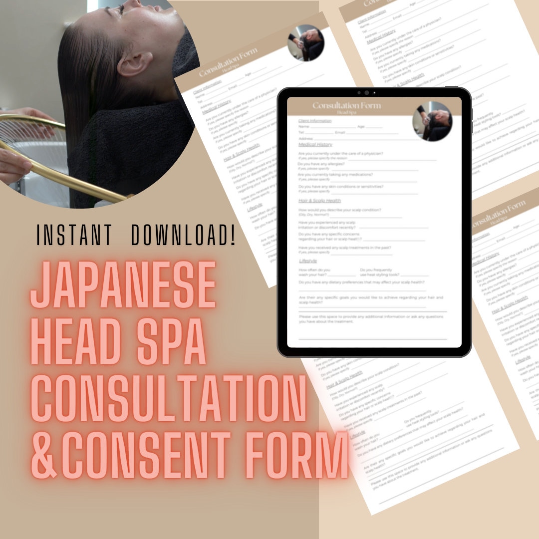 Japanese Head Spa Consultation & Consent Form - Etsy