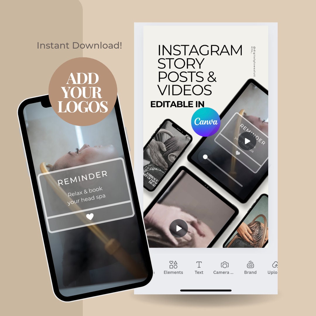 Head Spa Instagram Story Posts & Reel Templates - Etsy Australia