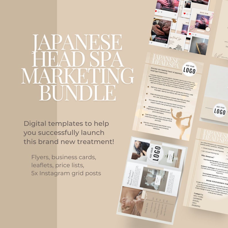 Japanese Head Spa Marketing Bundle - Etsy