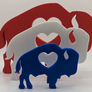 Buffalove Single 3D Printed Buffalo With Heart - Tribute to Buffalo, NY ...