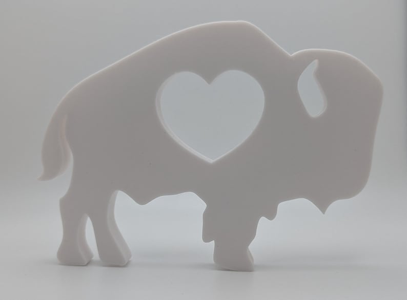 Buffalove Single 3D Printed Buffalo With Heart - Tribute to Buffalo, NY ...
