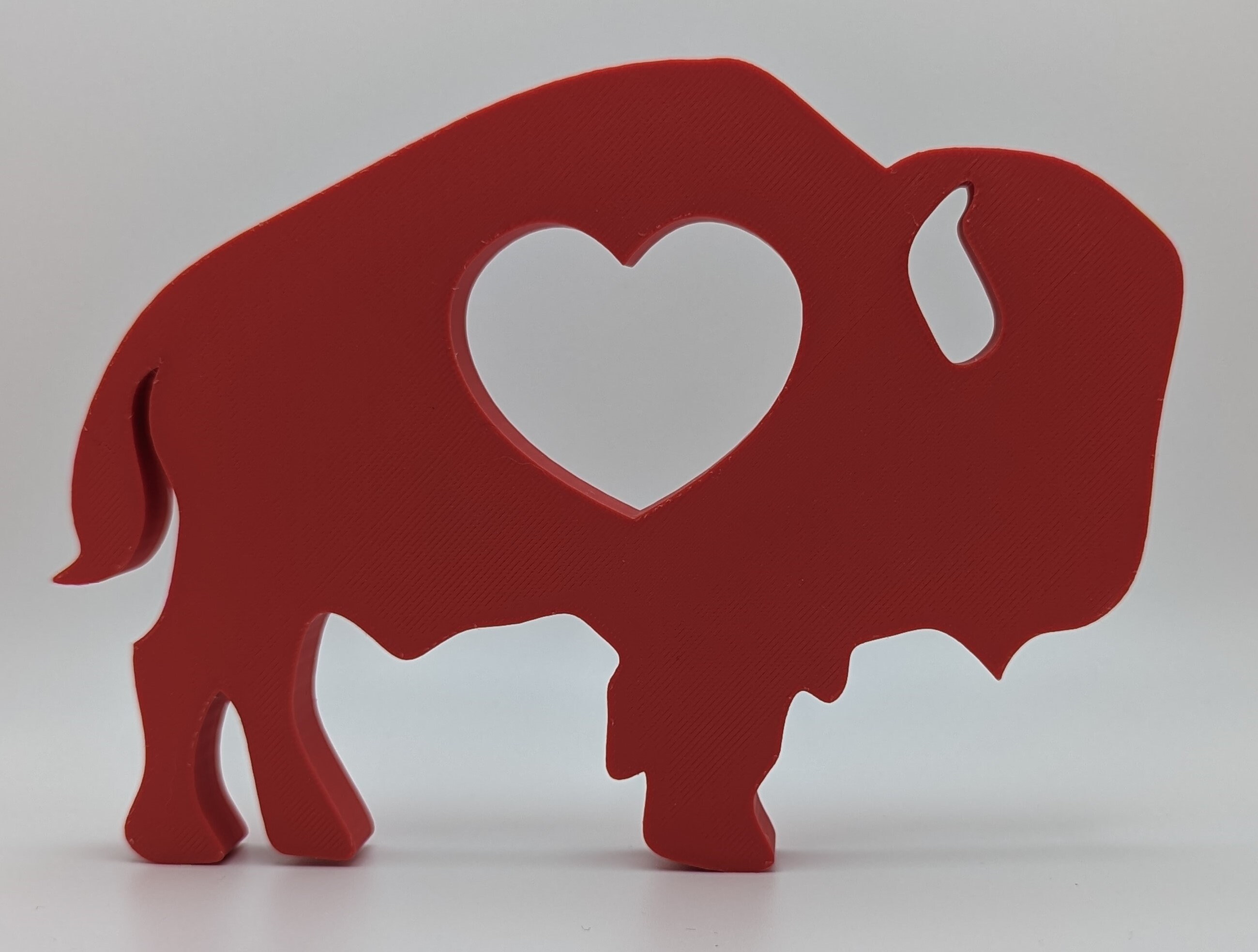 Buffalove Single 3D Printed Buffalo With Heart - Tribute to Buffalo, NY ...