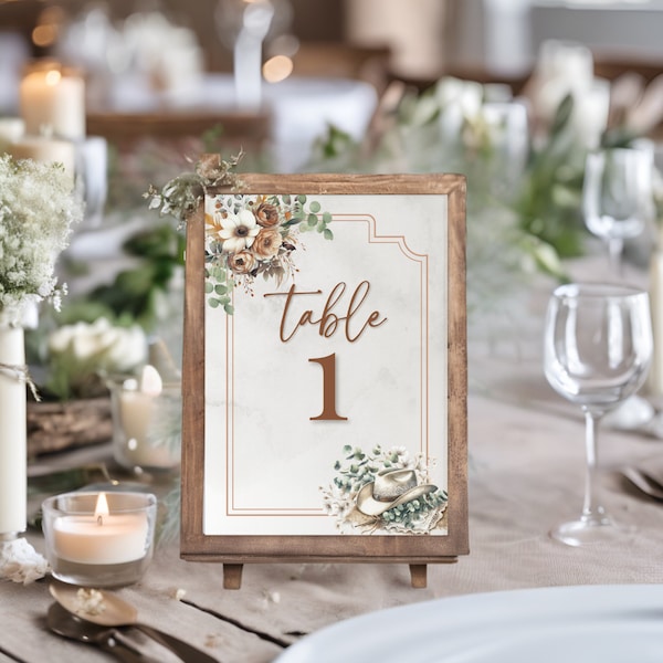 Western Table Number - Etsy