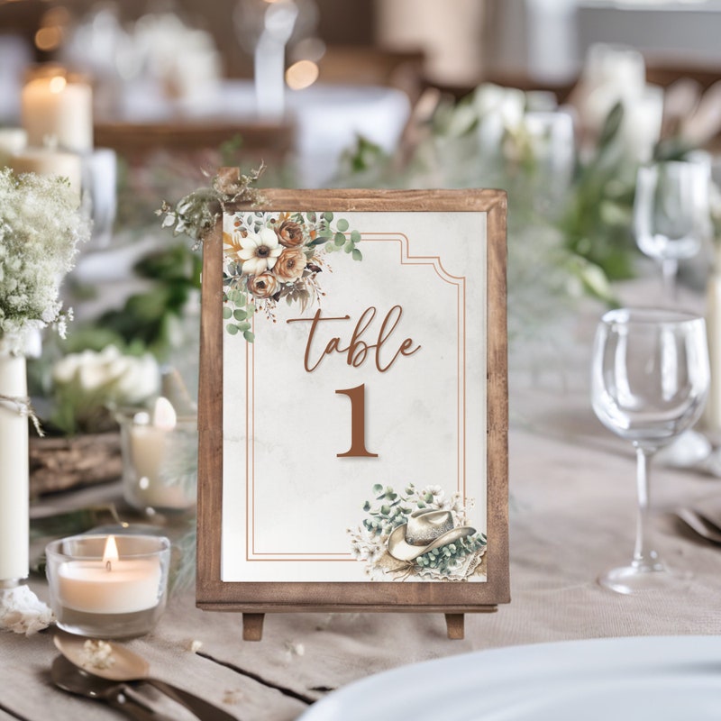 Western Table Number - Etsy