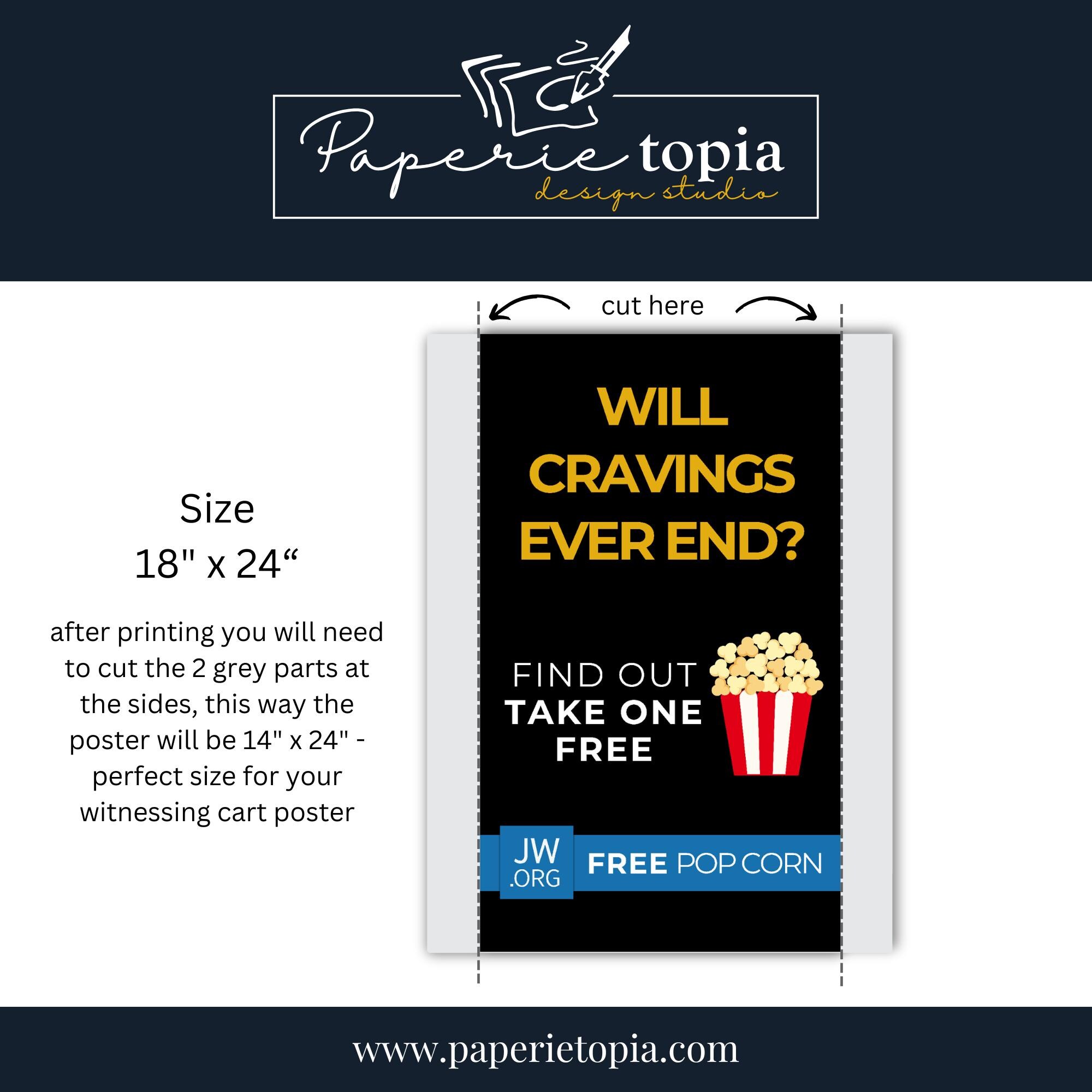 JW Witnessing Cart Poster: Will Cravings End? (PDF) - Etsy