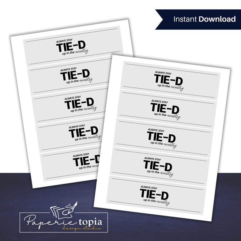 JW Pioneer Gift Tie Wrapper Printable, Tie Gift Wrapper JW Elder, JW ...