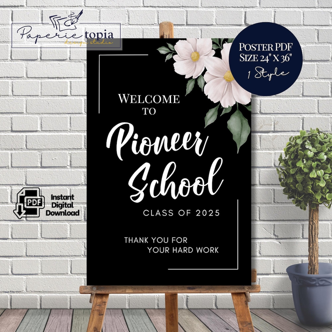 JW Pioneer School Welcome Sign White Flowers, Welcome to Pioneer School ...