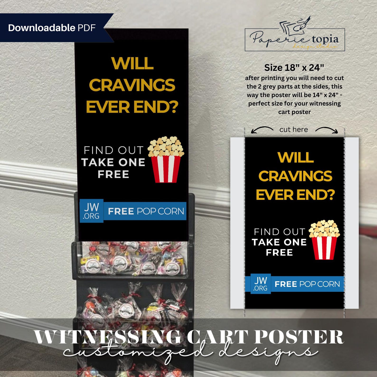 JW Witnessing Cart Poster: Will Cravings End? (PDF) - Etsy