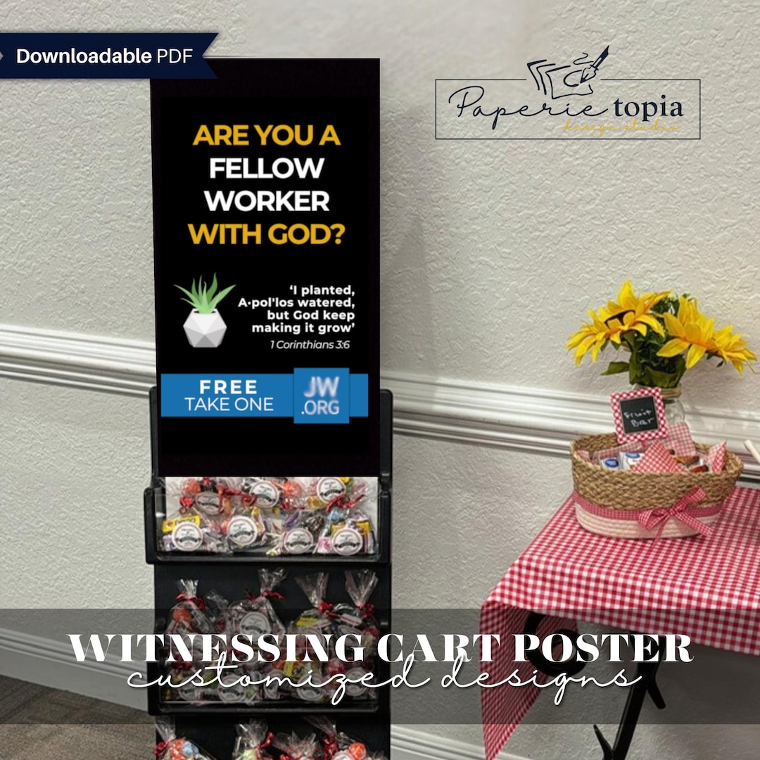 JW Witnessing Cart Poster: Pioneer School Printable (PDF) - Etsy