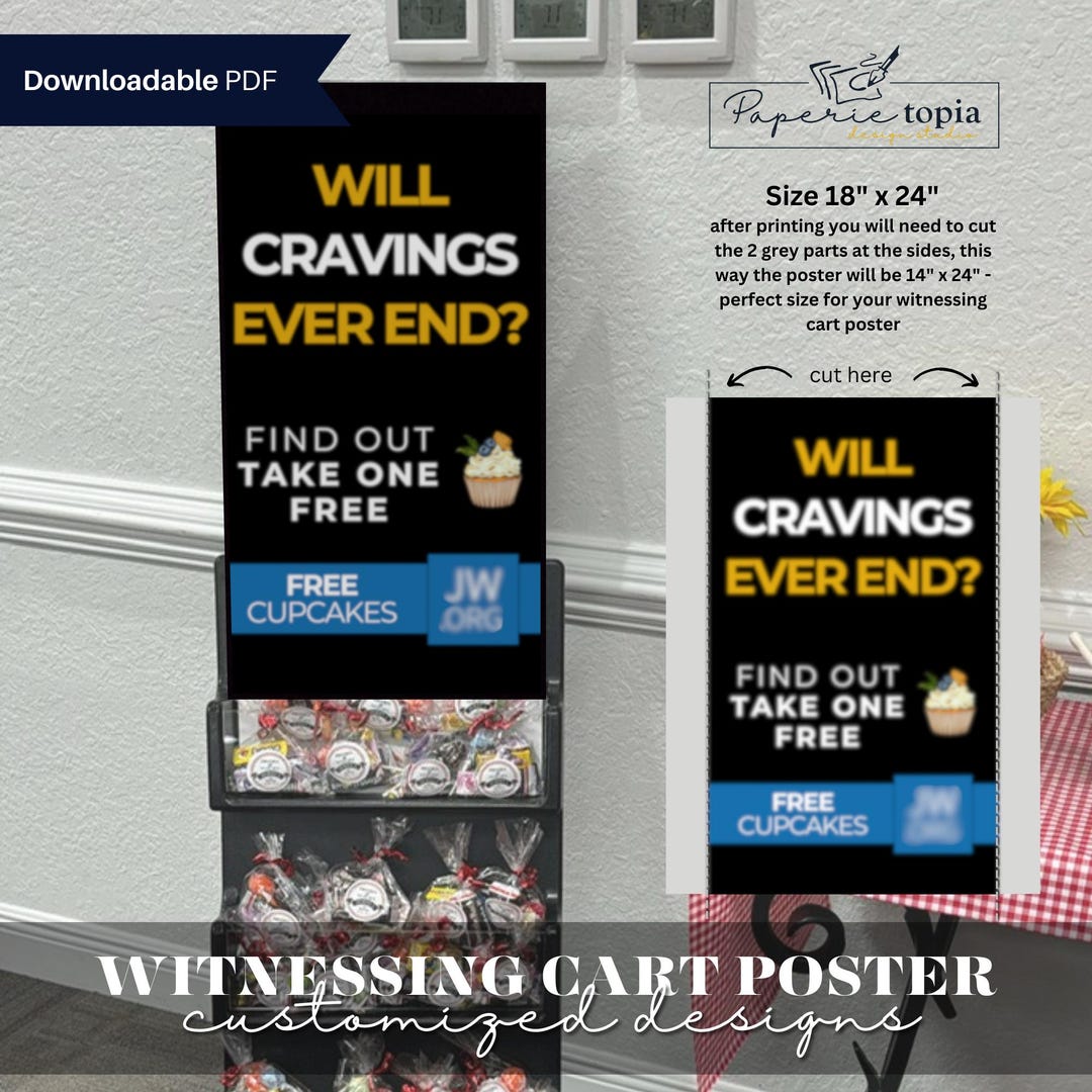 JW Witnessing Cart Poster: Pioneer School Printable - PDF & JPEG - Etsy