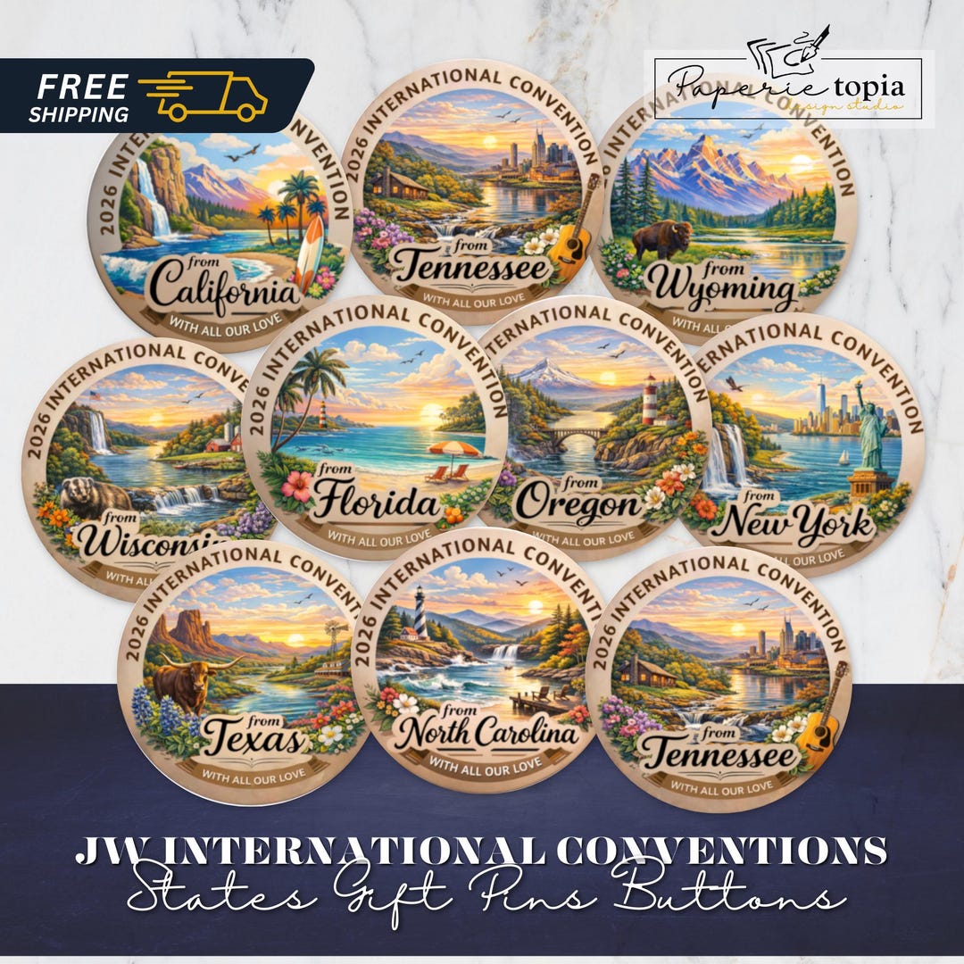 2026 JW International Convention Pins | USA States Delegate Gifts - Etsy