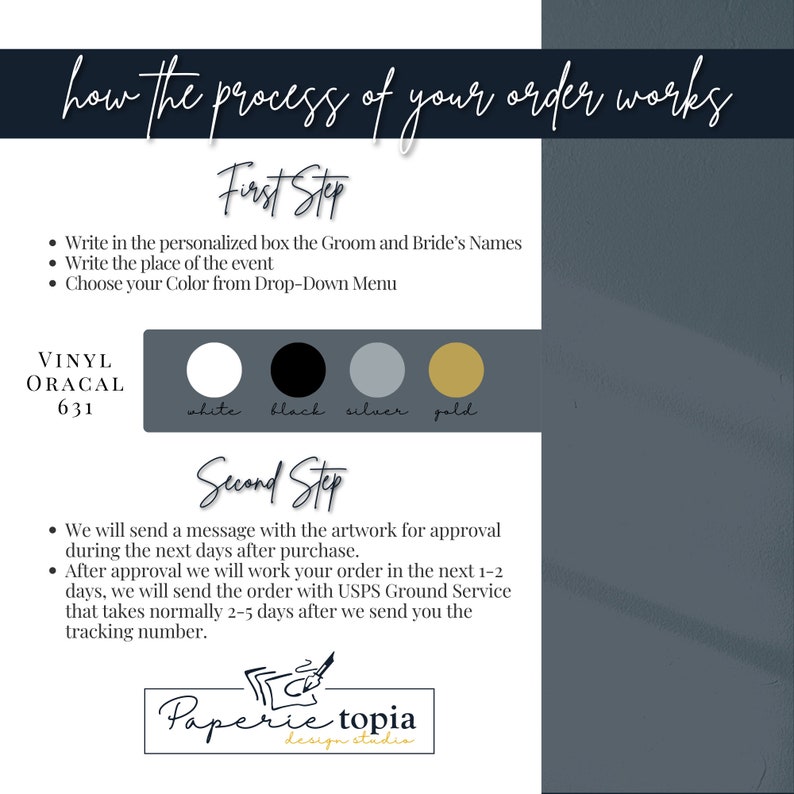 Wedding Decal Cheers & Welcome, Custom Wedding Sign Decal Mirror ...