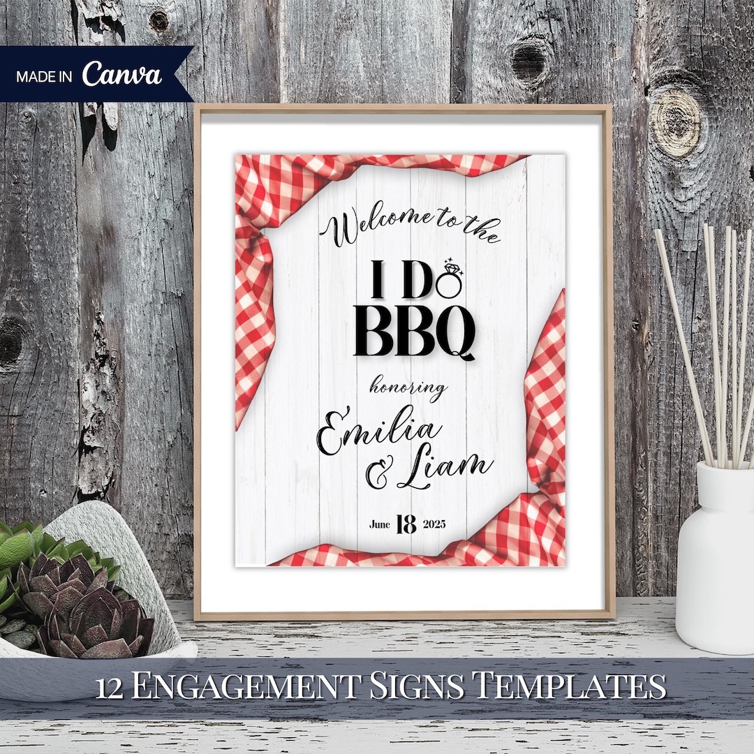 12 Signs I Do BBQ Engagement Bundle, I Do Barbecue Signs Template, I Do ...