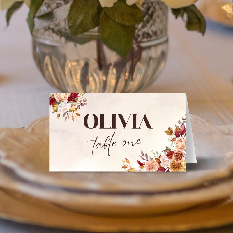 Autumn Place Cards - Etsy